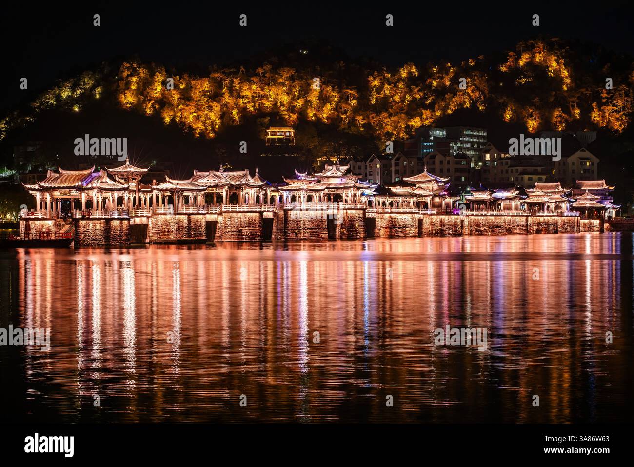 Guangji Bridge at night, built in 1170, one of China's four famous ...