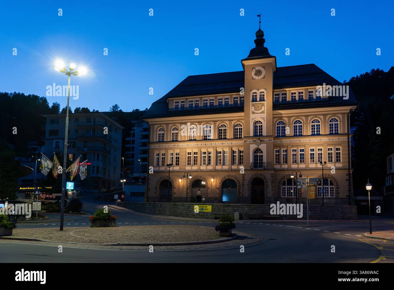 Public library, St. Moritz, Canton of Grisons, Switzerland Stock Photo ...