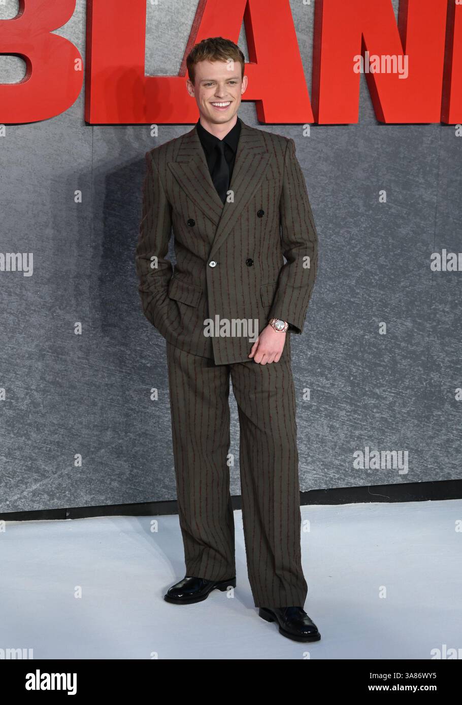 Anson Boon attends "MobLand" Global Premiere at the Odeon Luxe ...