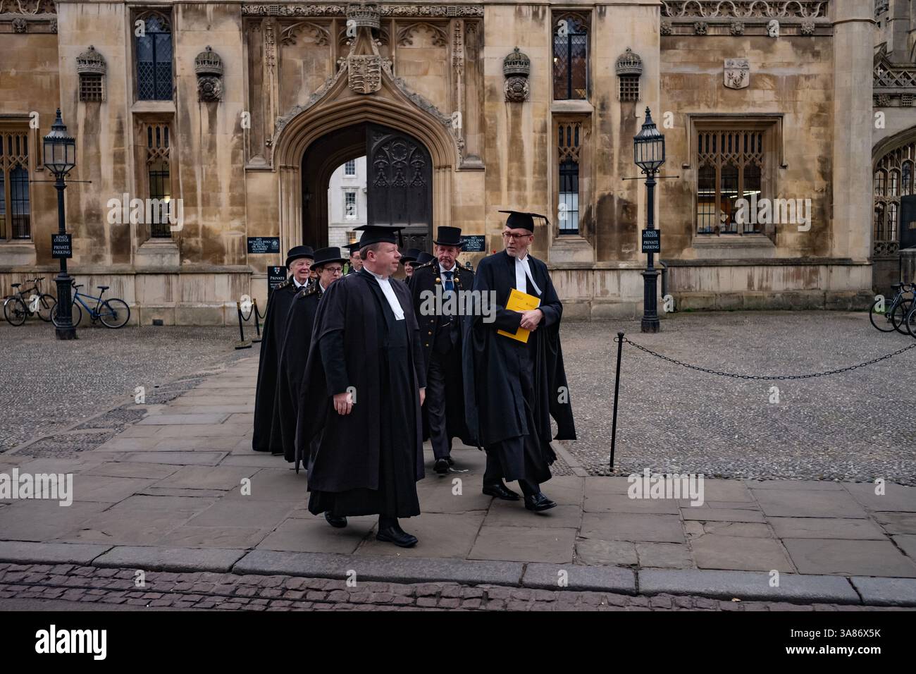 Cambridge UK Proctors Process past King's College 25 March 2025 The ...