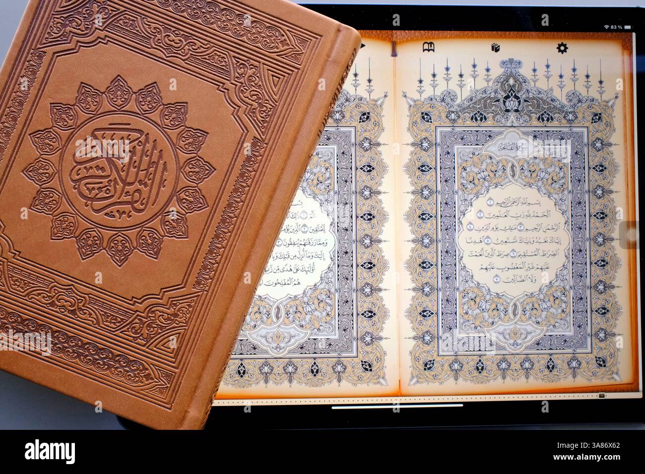 Religious Islamic text, The Quran, over 6000 verses in 114 capters ...