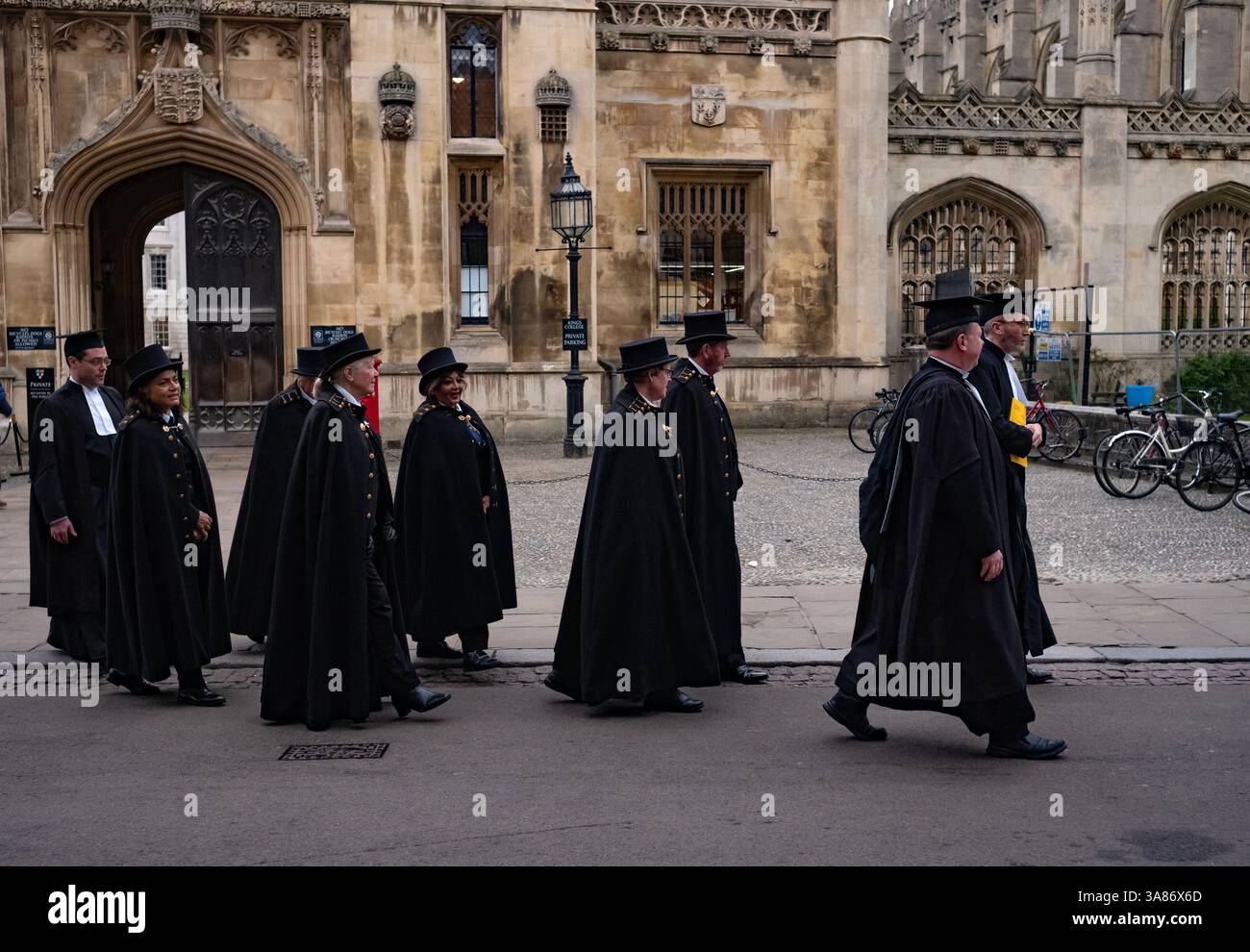 Cambridge UK Proctors Process past King's College 25 March 2025 The ...