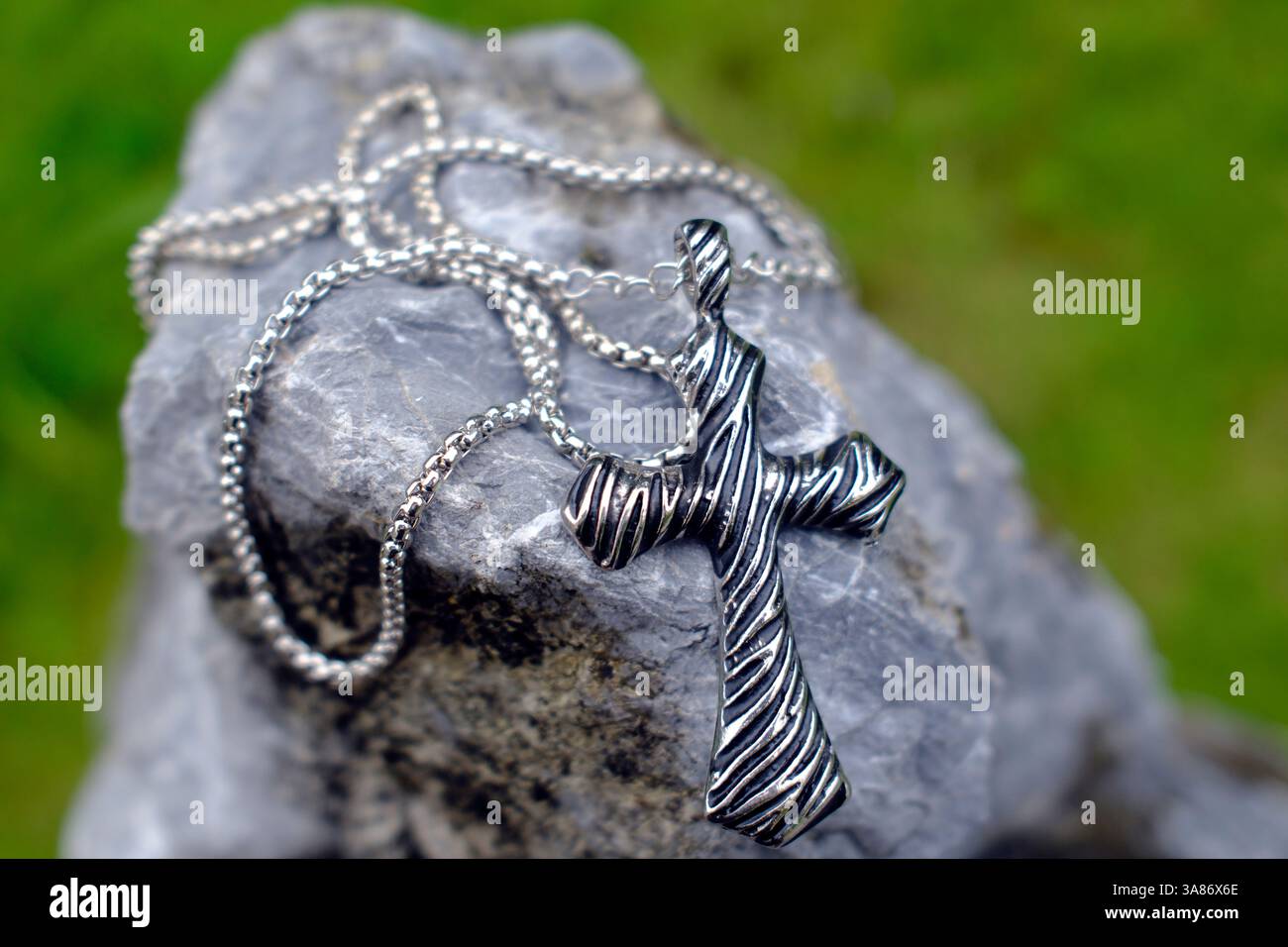 Close-up of a Christian cross on a rock, Vietnam Stock Photo - Alamy