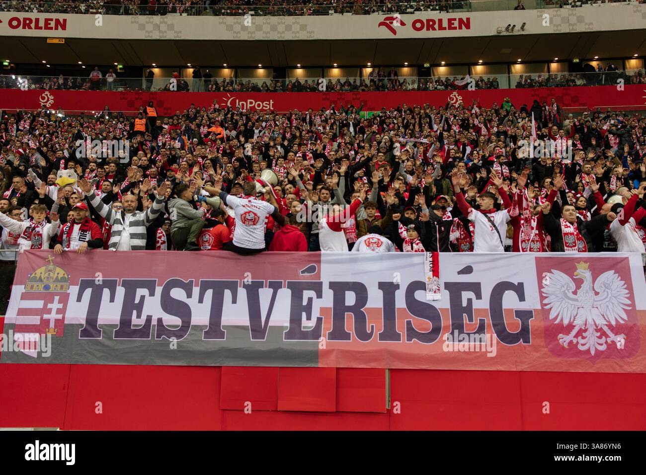 Supporters of Poland are seen during the European Qualifiers for the ...