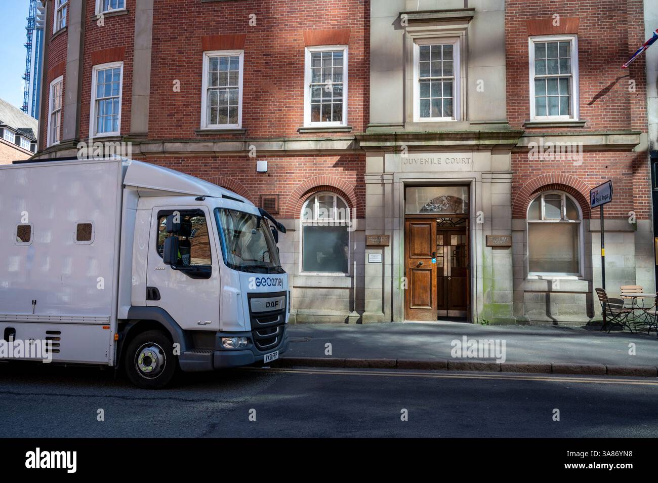 Ministry of Justice prisoner transport vehicle outside Coroners and ...