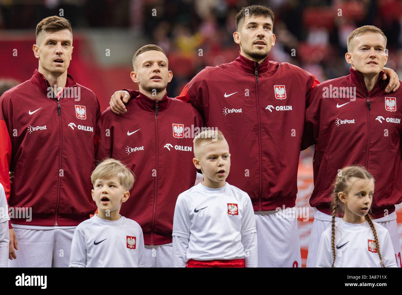 (L to R) Krzysztof Piatek, Sebastian Szymanski, Jakub Moder, Karol ...