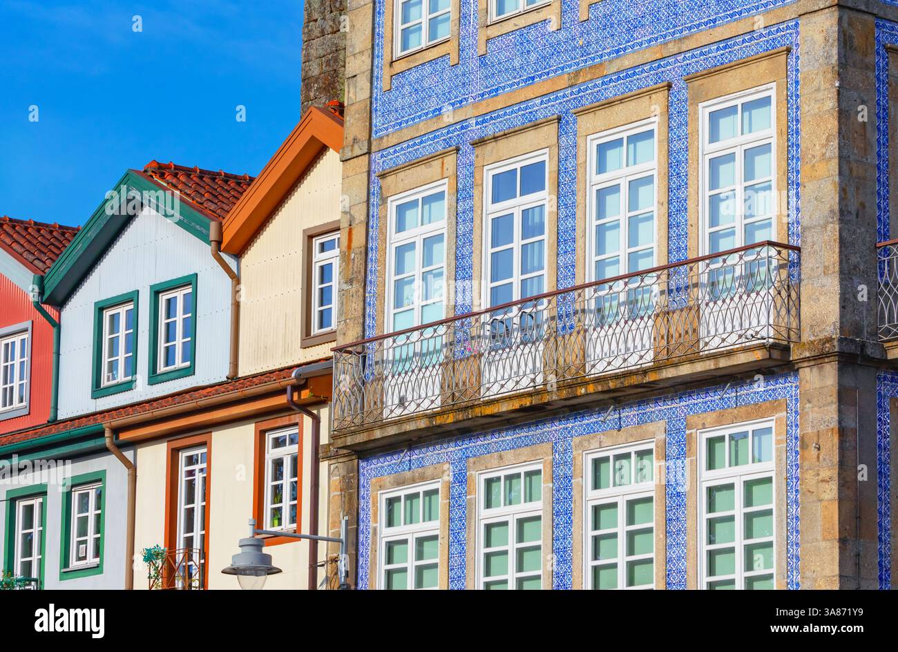 Old town traditional buildings, Braga, Minho Province, Portugal Stock ...