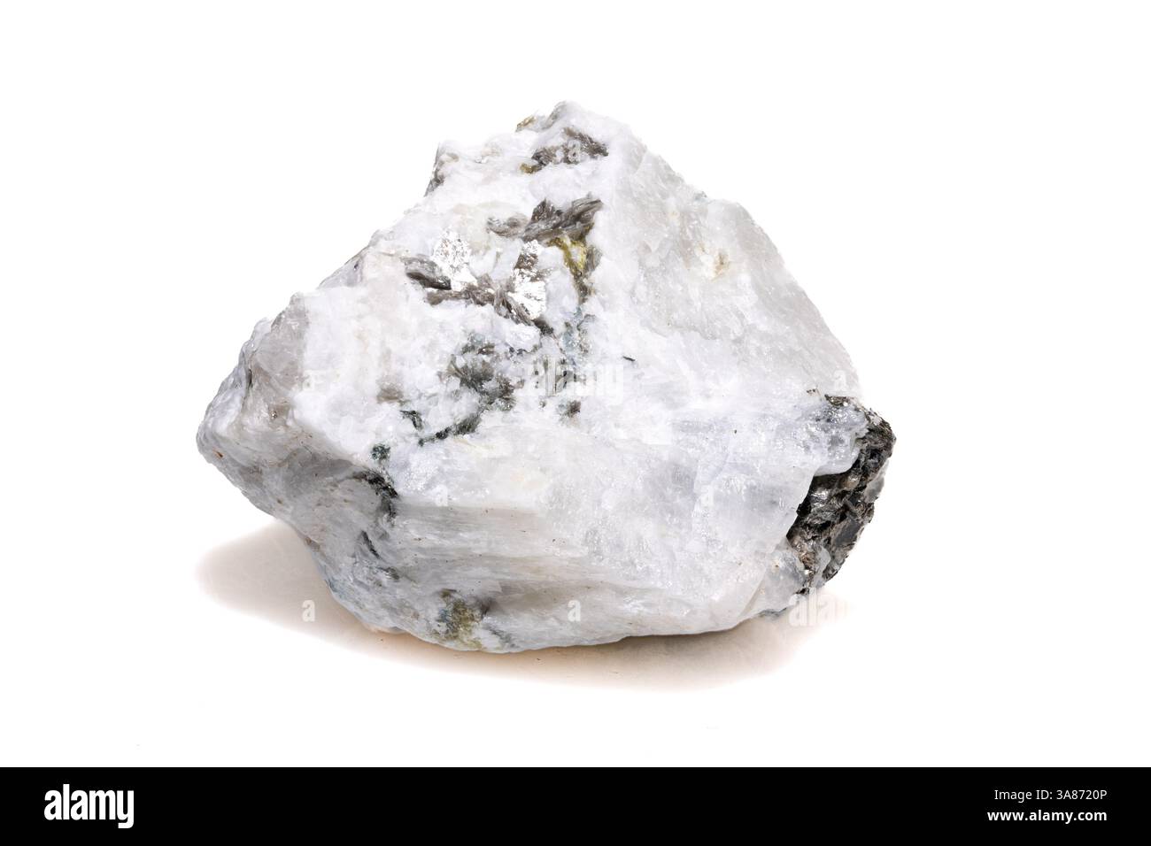 Natural Raw Moonstone Mineral Specimen with Iridescent White and Subtle ...