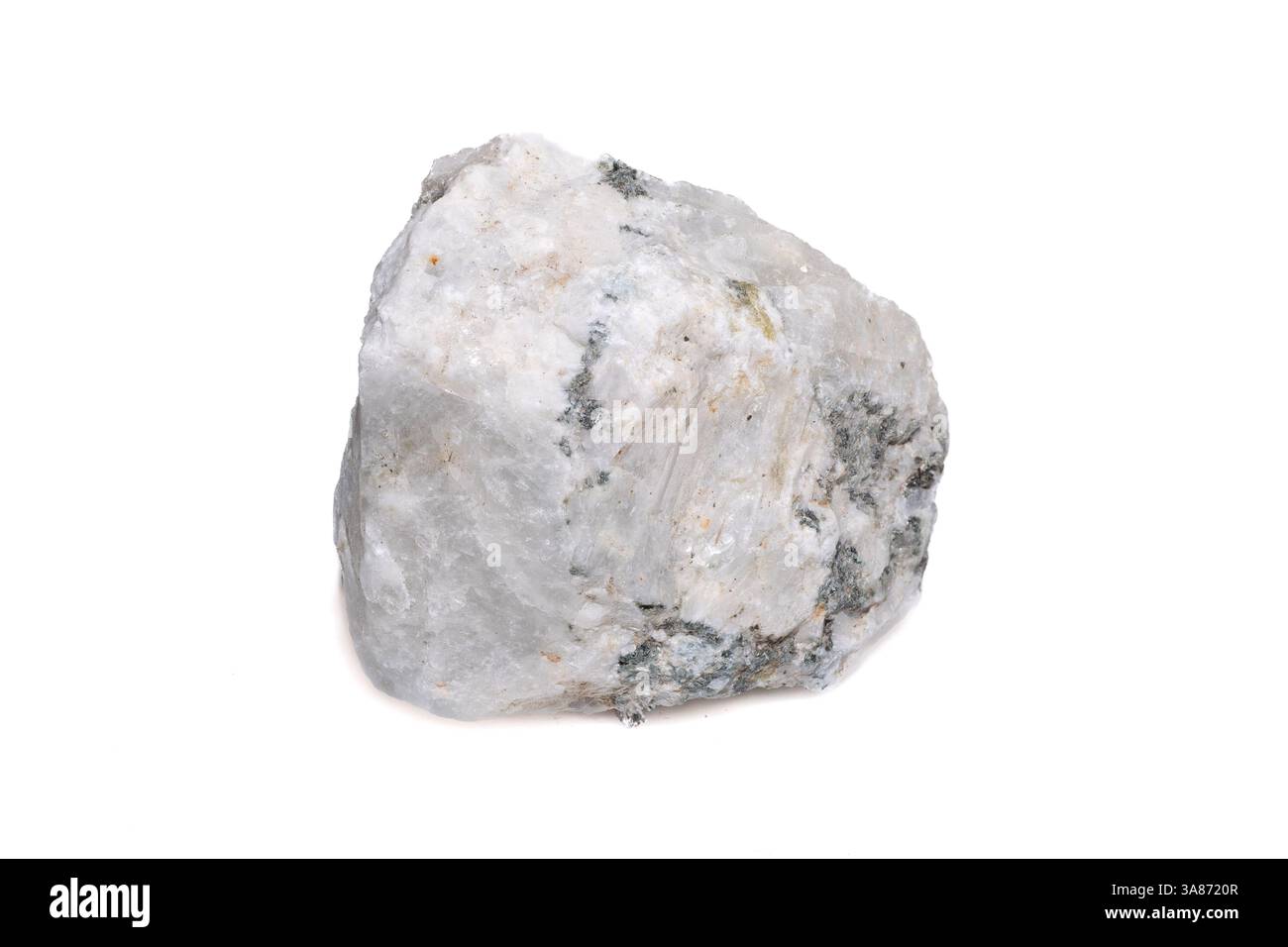 Natural Moonstone Mineral Specimen with White Crystal and Black ...