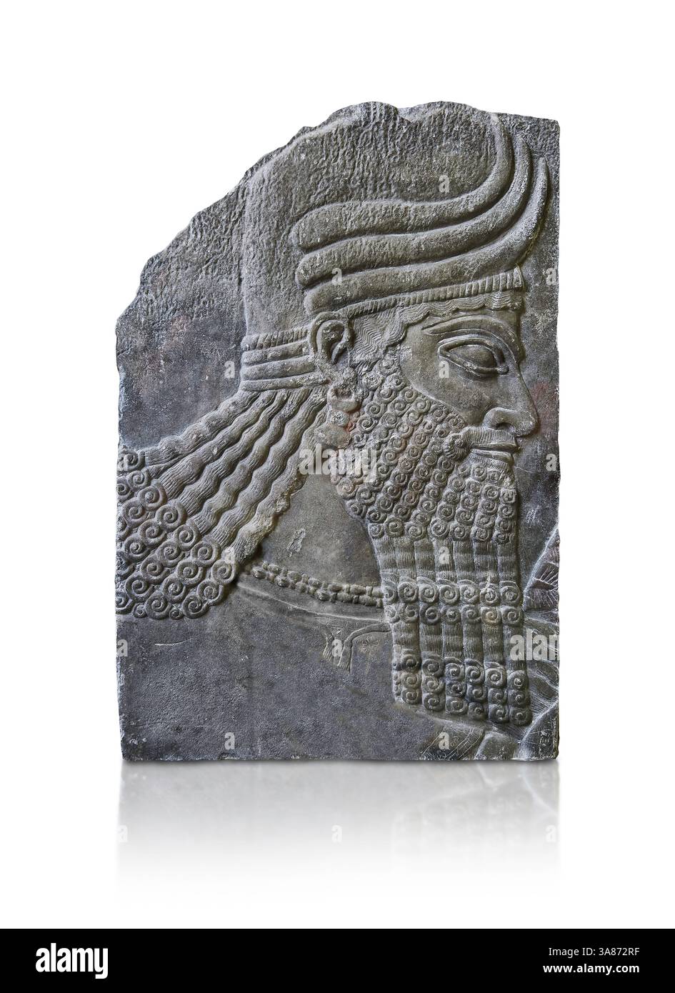 Ancient neo Assyrian palace alabaster relief sculpture depicting a ...