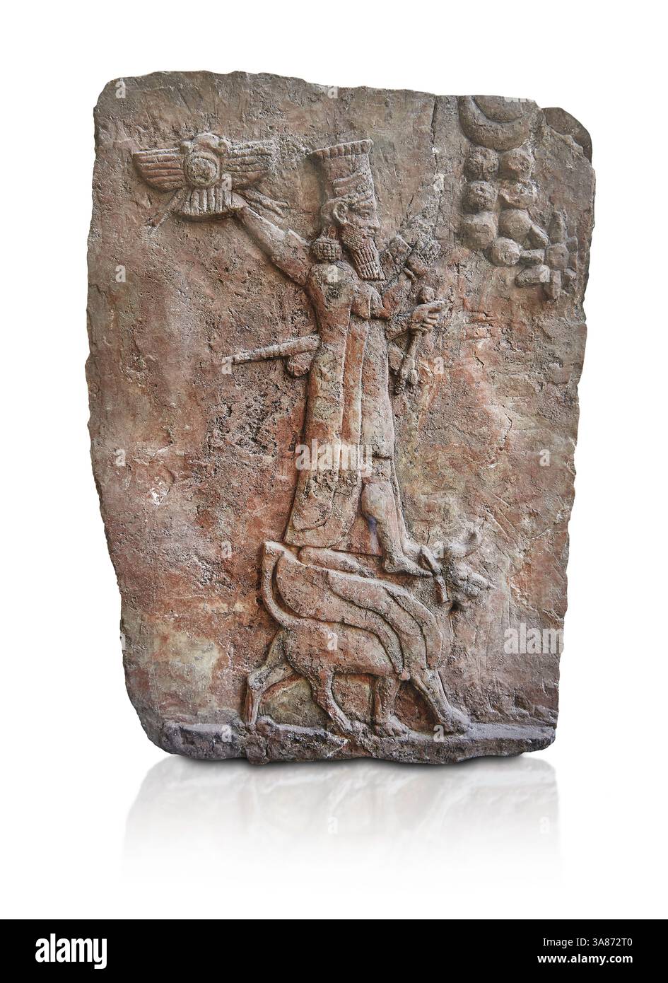 Ancient Neo Assyrian plaster cult relief panel depicting the Assyrian ...