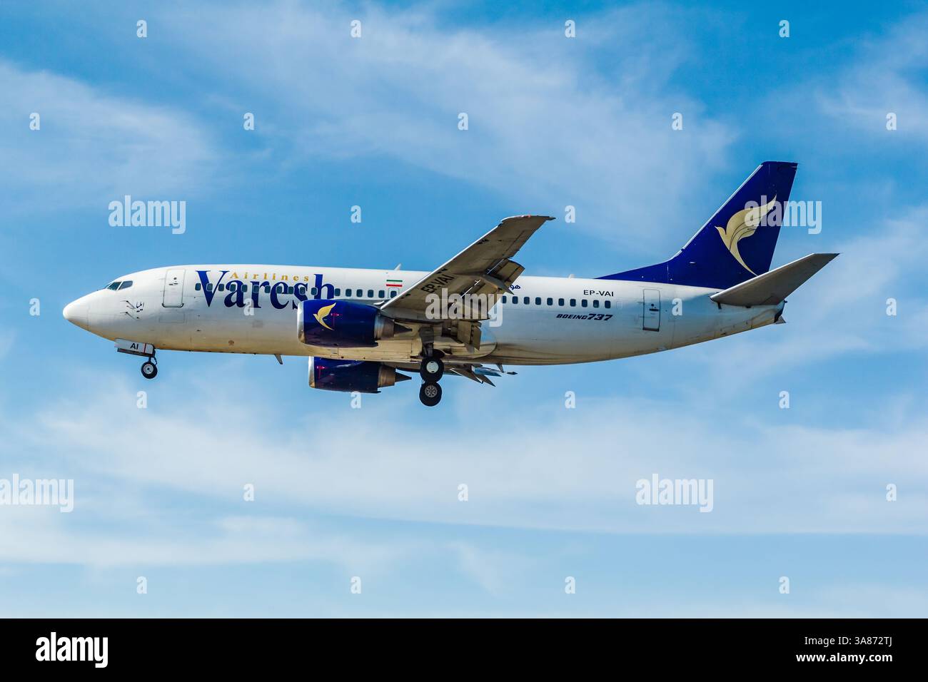 Georgia, Batumi. 25 March, 2025. Varesh airlines Boeing landing Stock ...