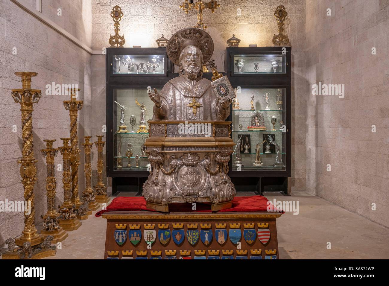 Bust of Saint Nicholas of Myra blessing, 18th century, Basilica of St ...