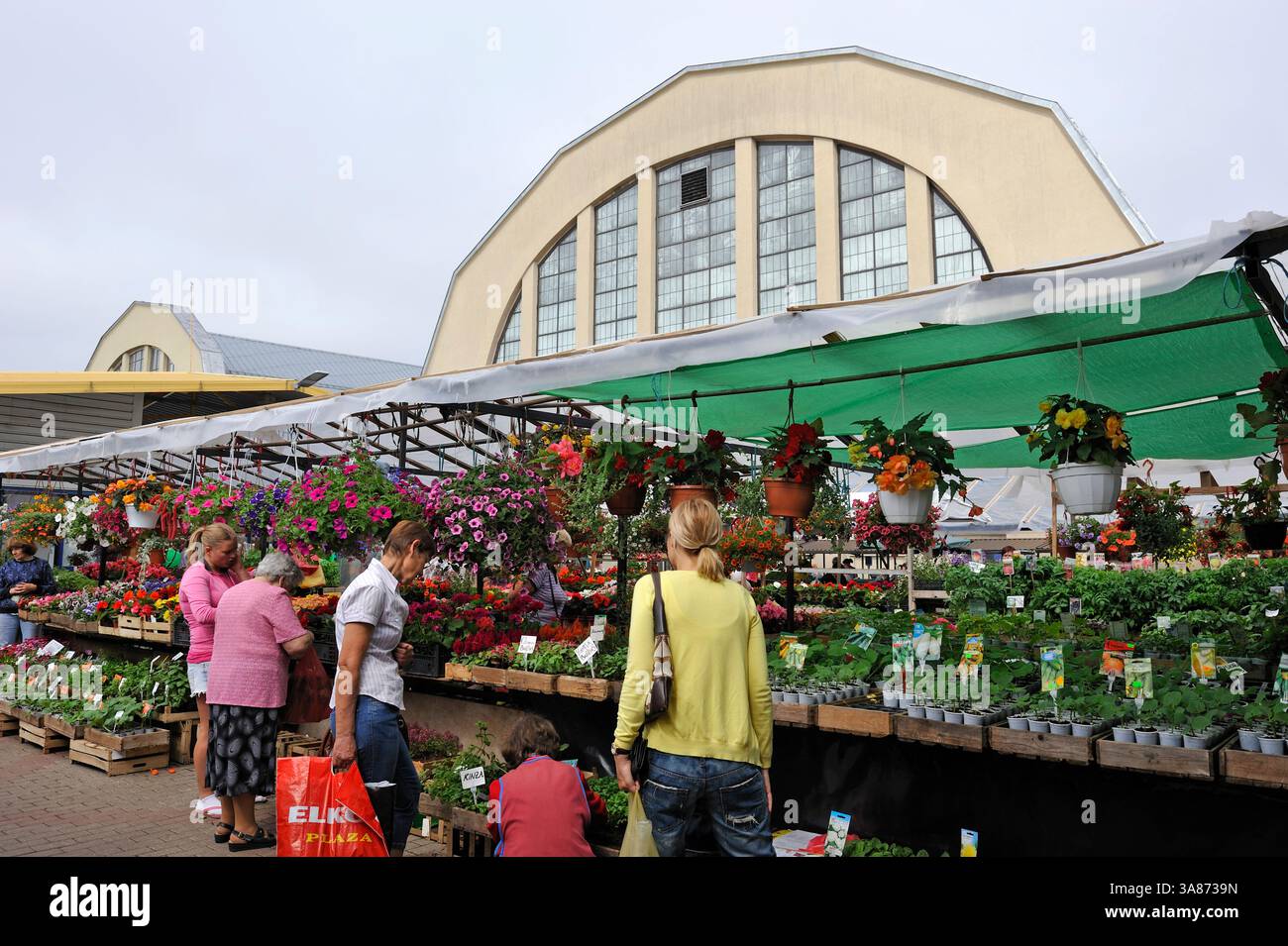 The flower market set outside the Central Market that is one of the ...