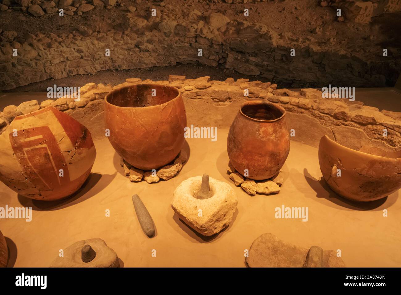 Cyprus, Paphos, Archaeological Museum of Paphos District, Display of ...