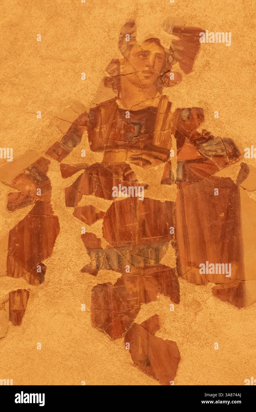 Cyprus, Paphos, Archaeological Museum of Paphos District, Wall Painting ...