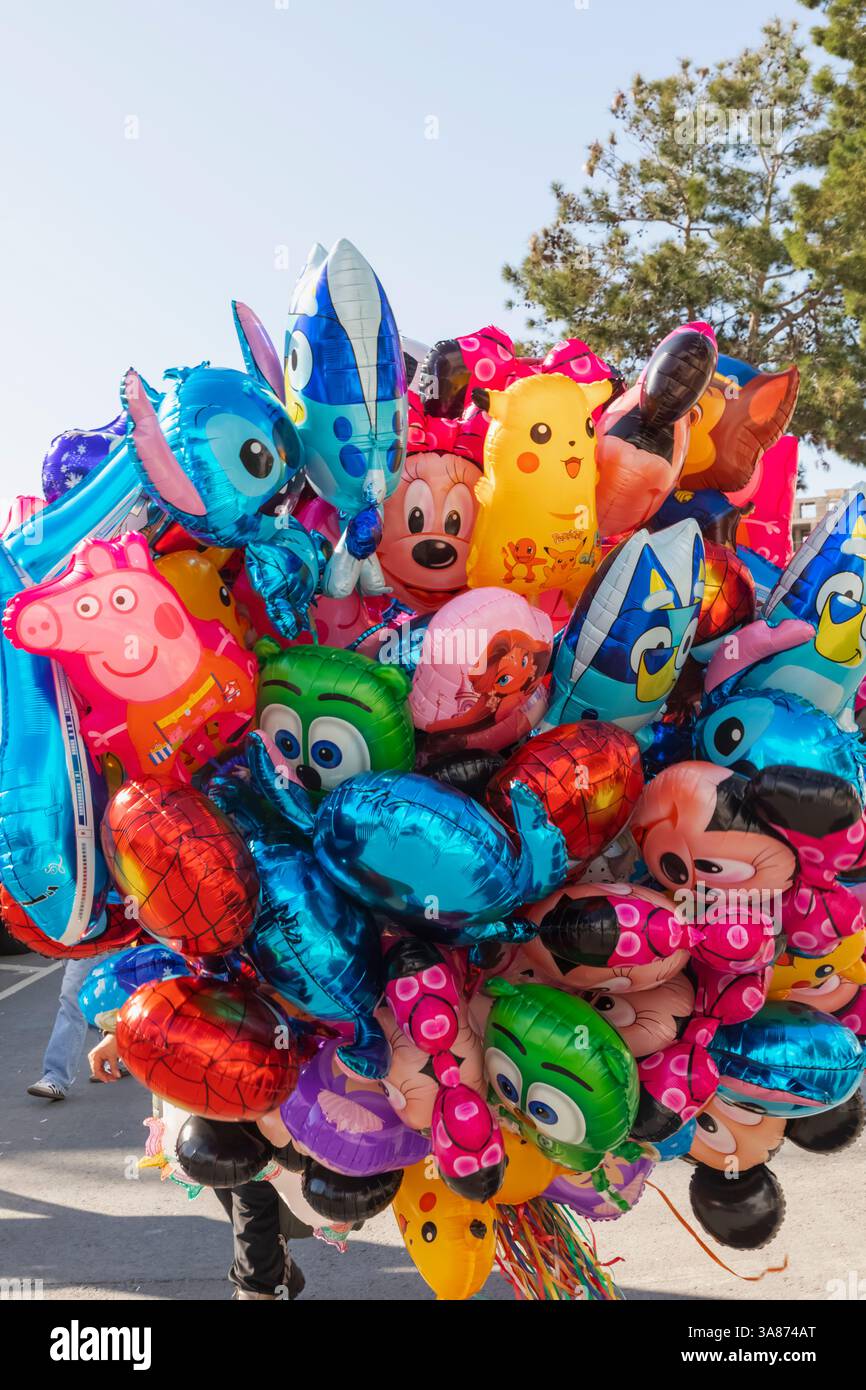 Cyprus, Paphos, The Annual Paphos Carnival, Colourful Balloons Stock ...