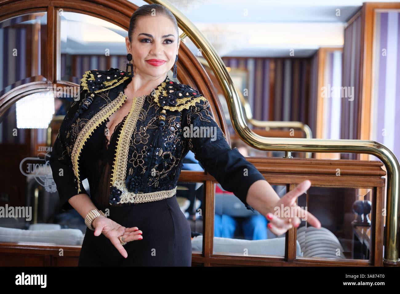 Madrid, Spain. 28th Mar, 2025. Spanish singer Sylvia Pantoja poses for ...