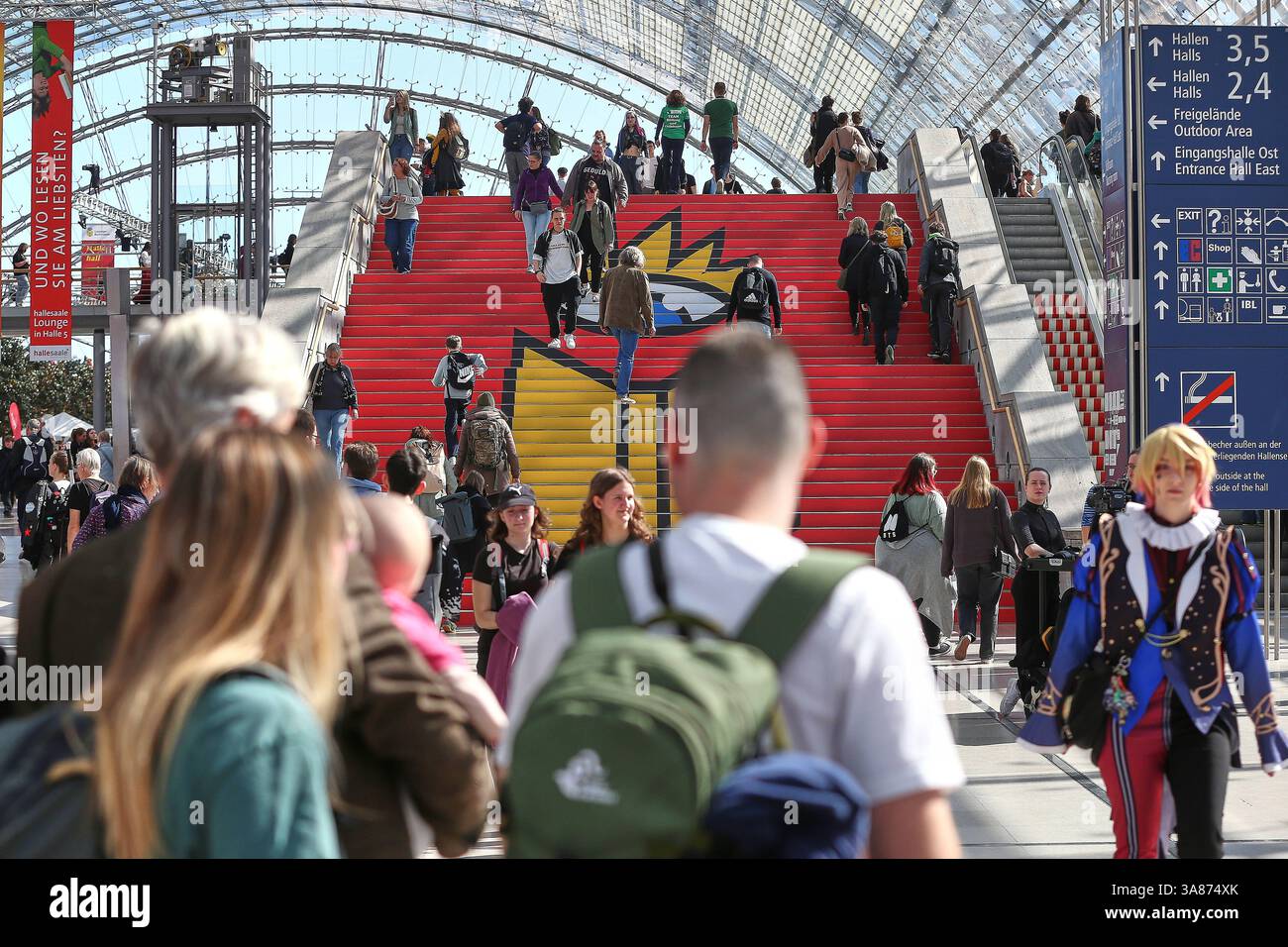 Leipzig, Sachsen, Deutschland, 28.03.2025: Messe: Leipziger Buchmesse ...