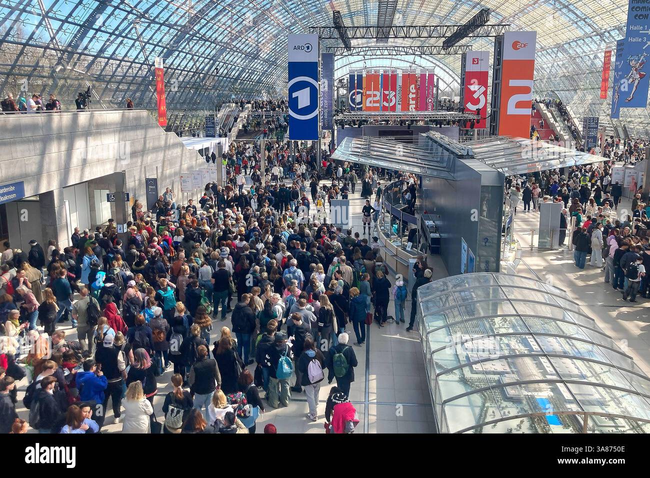 Leipzig, Sachsen, Deutschland, 28.03.2025: Messe: Leipziger Buchmesse ...