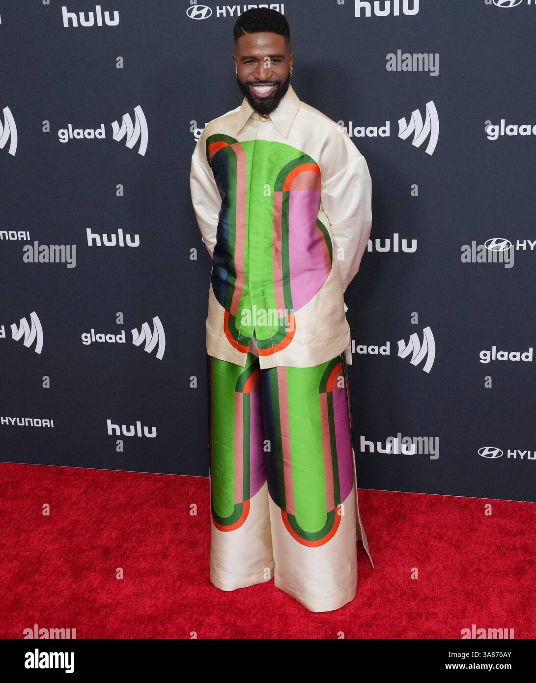 Brandon Kyle Goodman arrives at the 36th Annual GLAAD Media Awards held ...