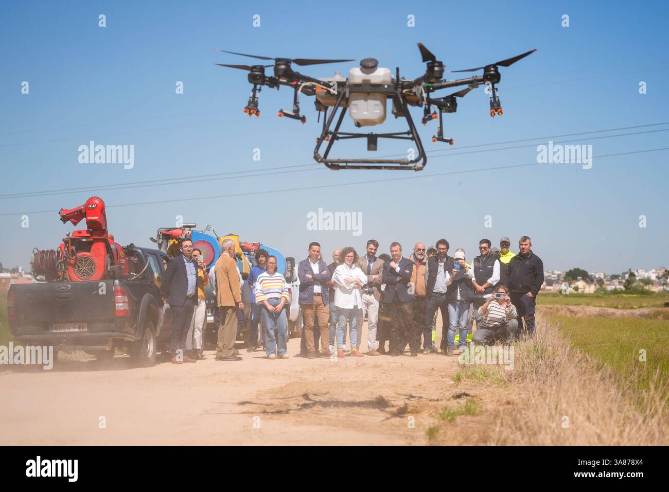 Detail of the spraying maneuvers during the activation of the protocol ...