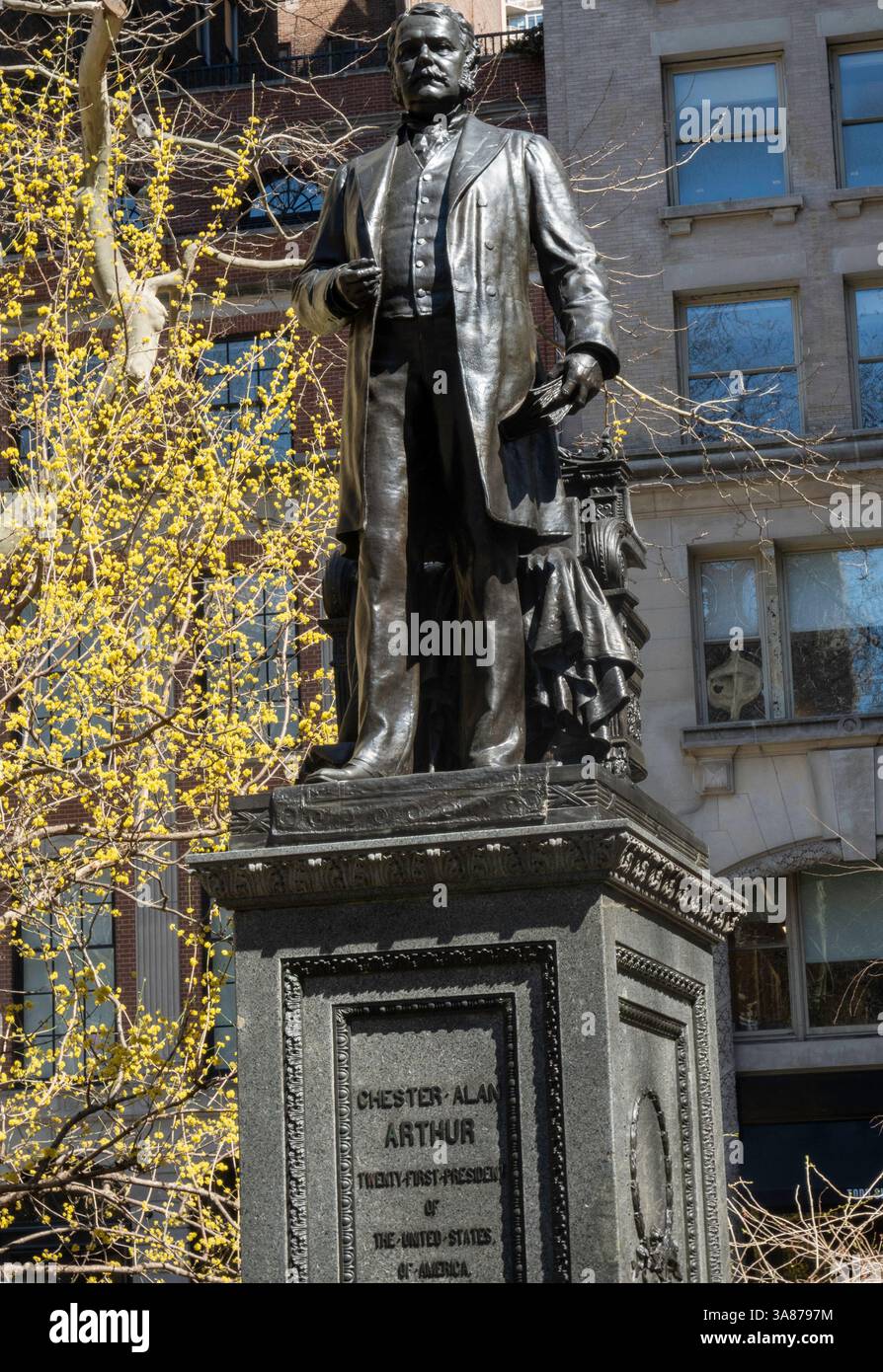 Chester A. Arthur Statue, Madison Square Park, NYC 2025 Stock Photo - Alamy
