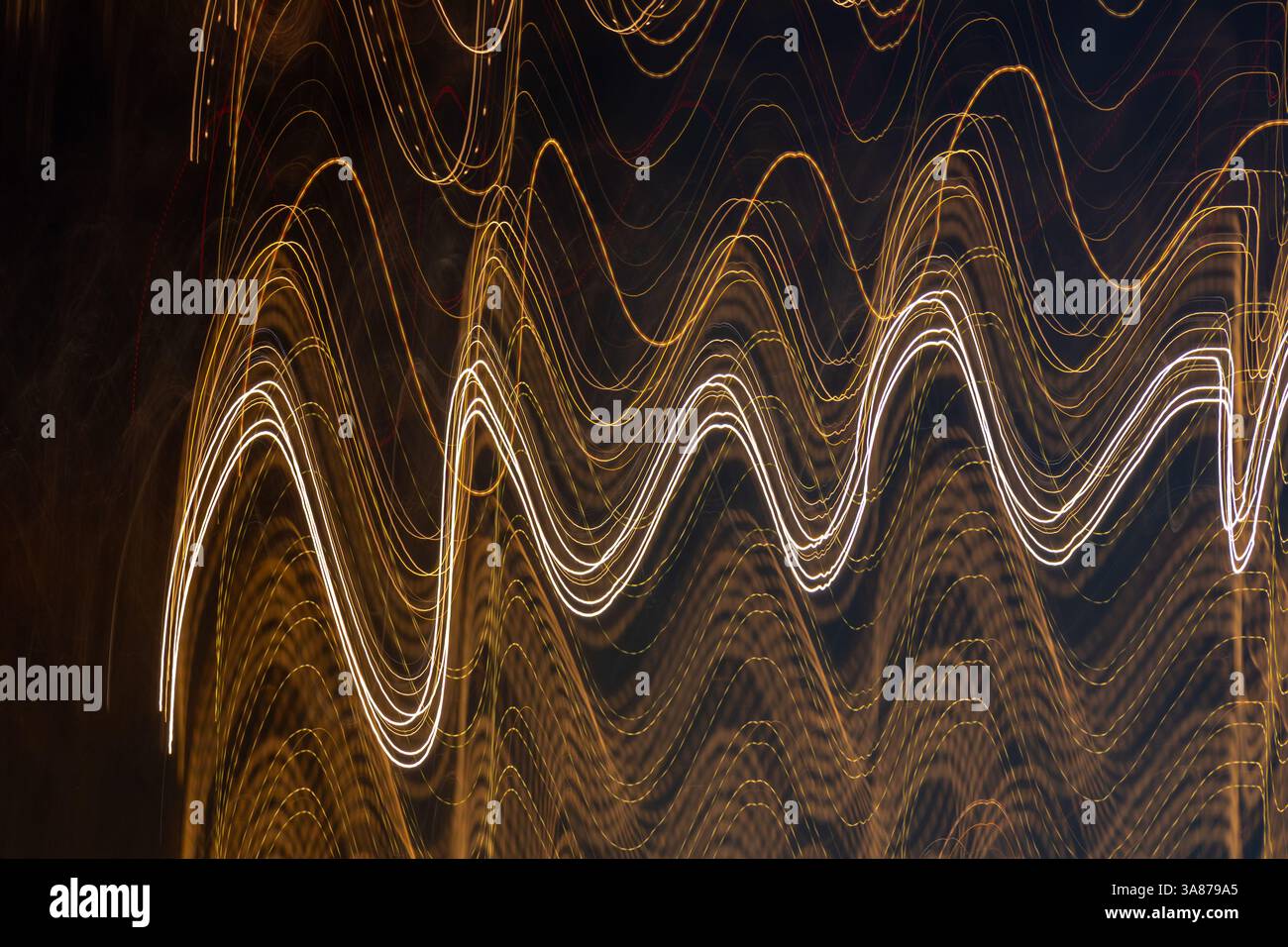 Creative dynamic background with lights captured in motion with long ...