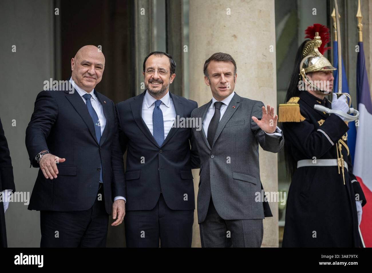Paris, France. 28th Mar, 2025. France's President Emmanuel Macron ...