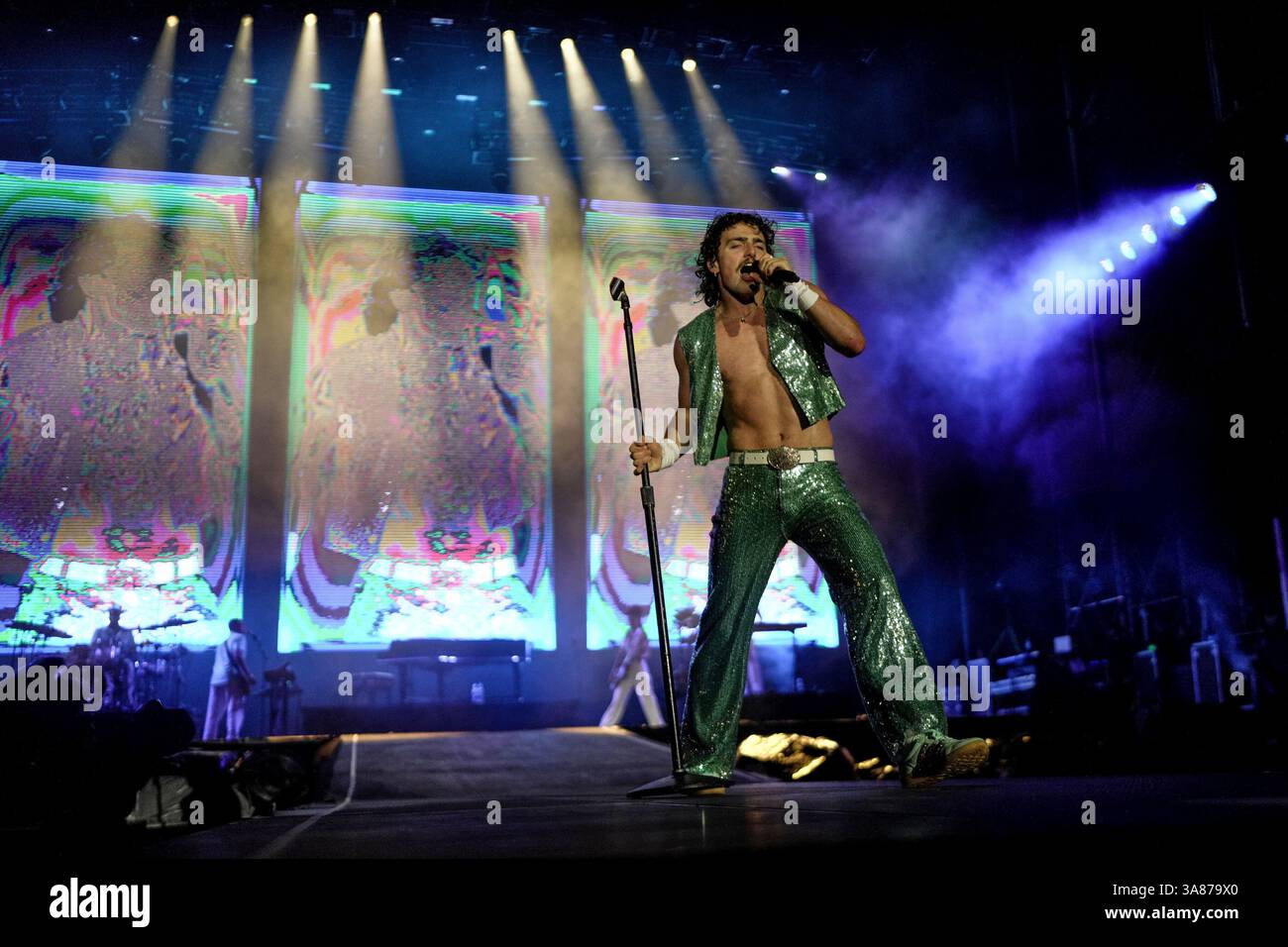 U.S. singer Benson Boone performs at the Estereo Picnic music festival ...