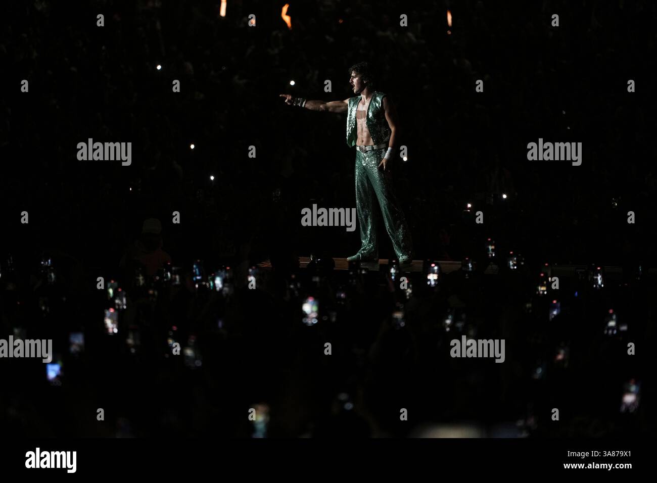 U.S. singer Benson Boone performs at the Estereo Picnic music festival ...