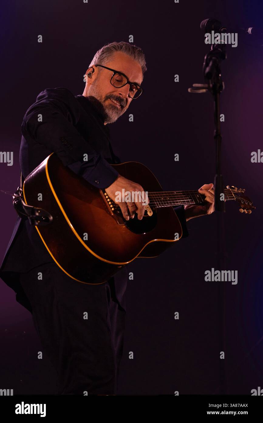 The Italian singer and songwriter Dario Brunori aka Brunori Sas ...