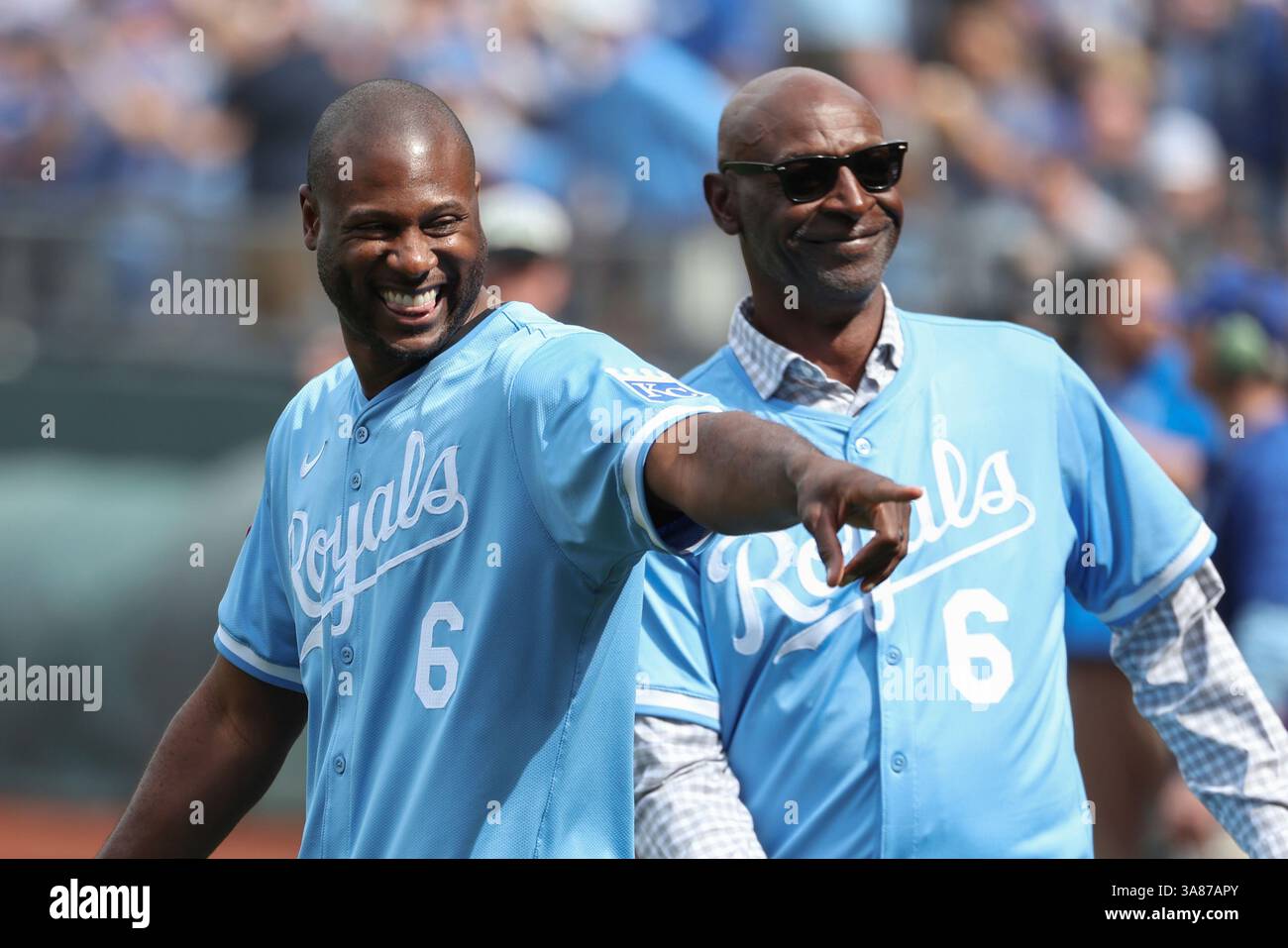 KANSAS CITY, MO - MARCH 27: Former Kansas City Royals centerfielders ...