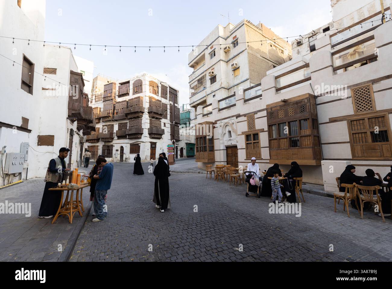 Jeddah, Saudi Arabia, February 14 2024: Old town of Jeddah with the ...