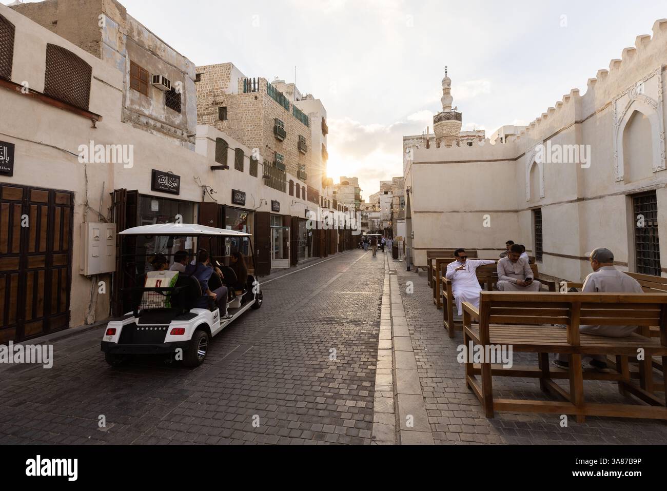 Jeddah, Saudi Arabia, February 14 2024: Old town of Jeddah with the ...