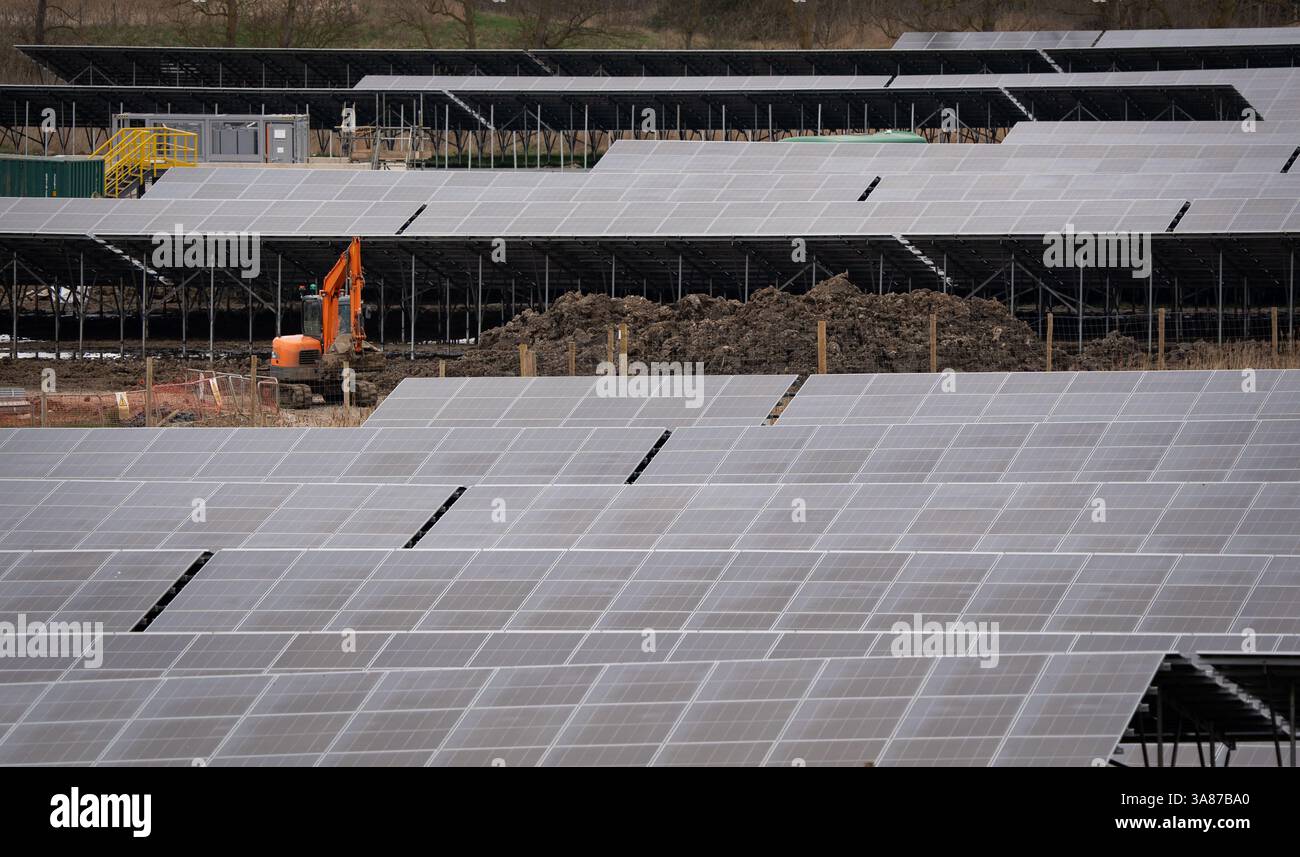 A general view of Cleve Hill Solar Park, the UK's largest solar and ...