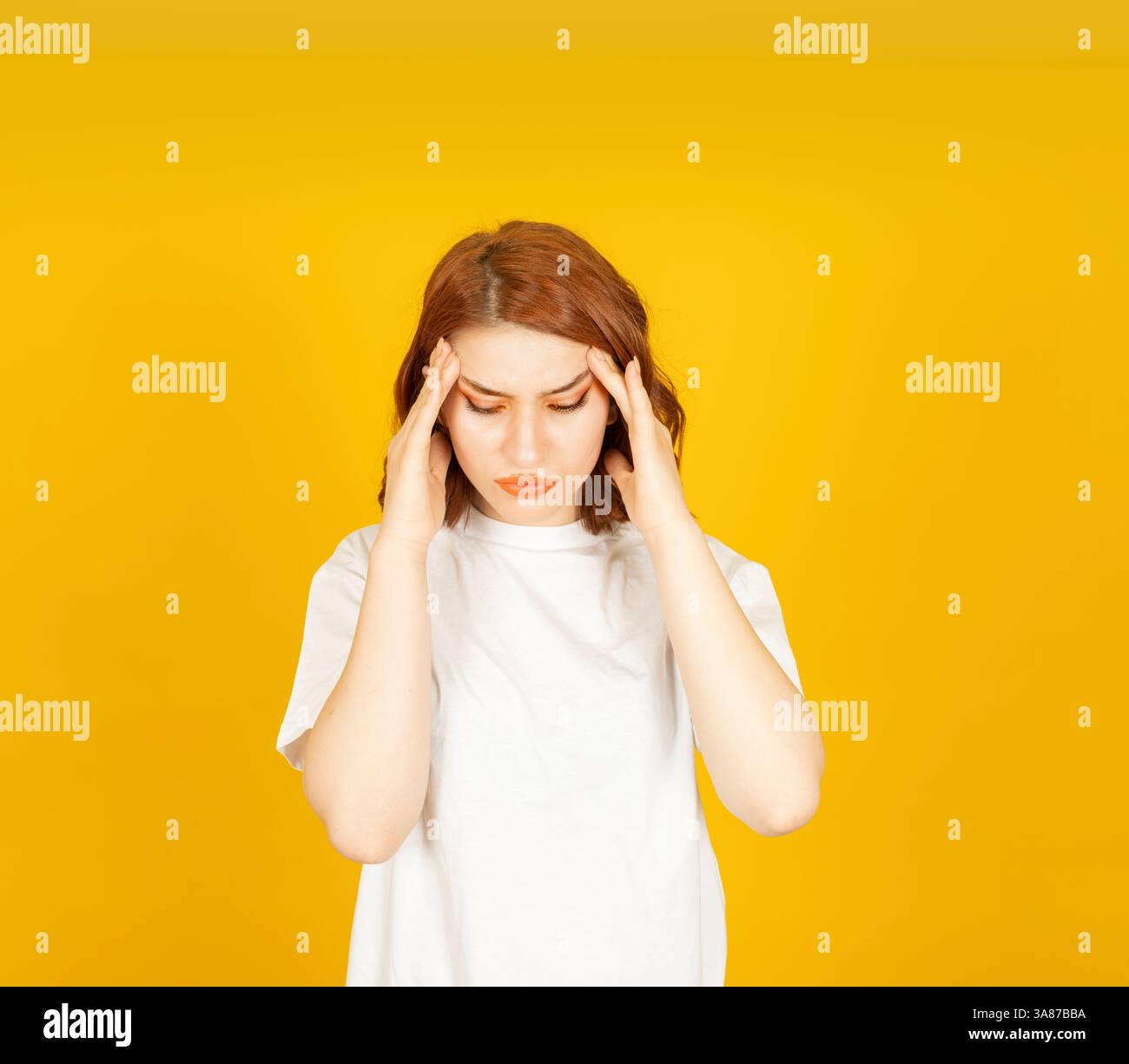 Caucasian teen girl meditating hi-res stock photography and images - Alamy