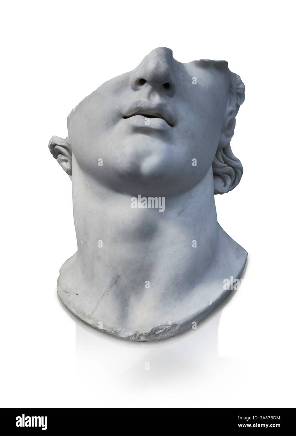 Ancient Greco marble portrait bust fragment of a young man. 2nd cent BC ...