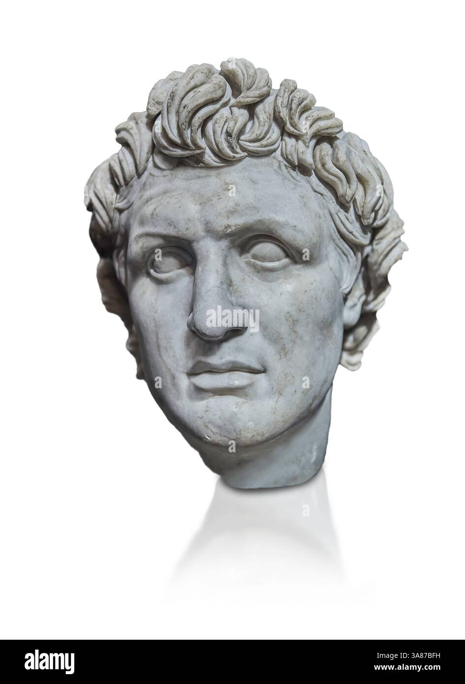 Ancient Greek marble portrait bust of the 1st Pergamon King Attalos I ...