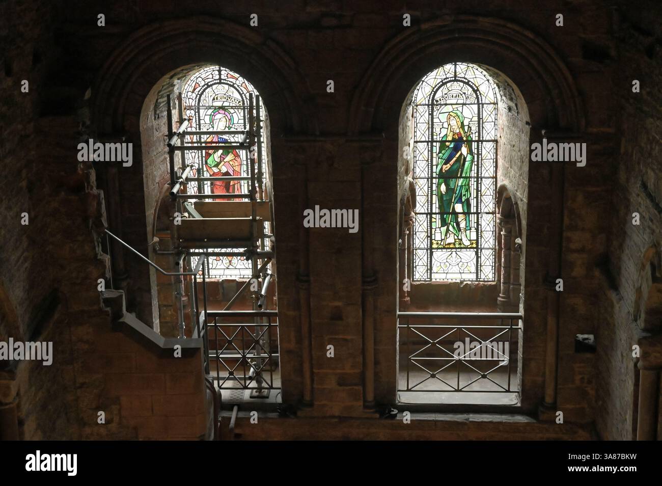 stained glass windows at St Magnus Cathedral, Kirkwall, Orkney Scotland ...