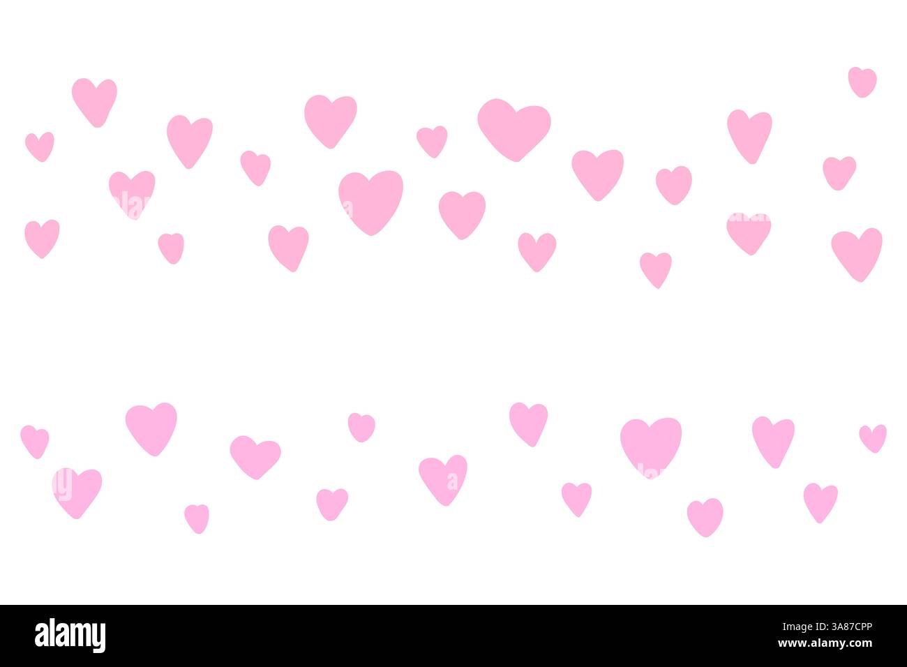 Horizontal background falling hearts Stock Vector Images - Alamy