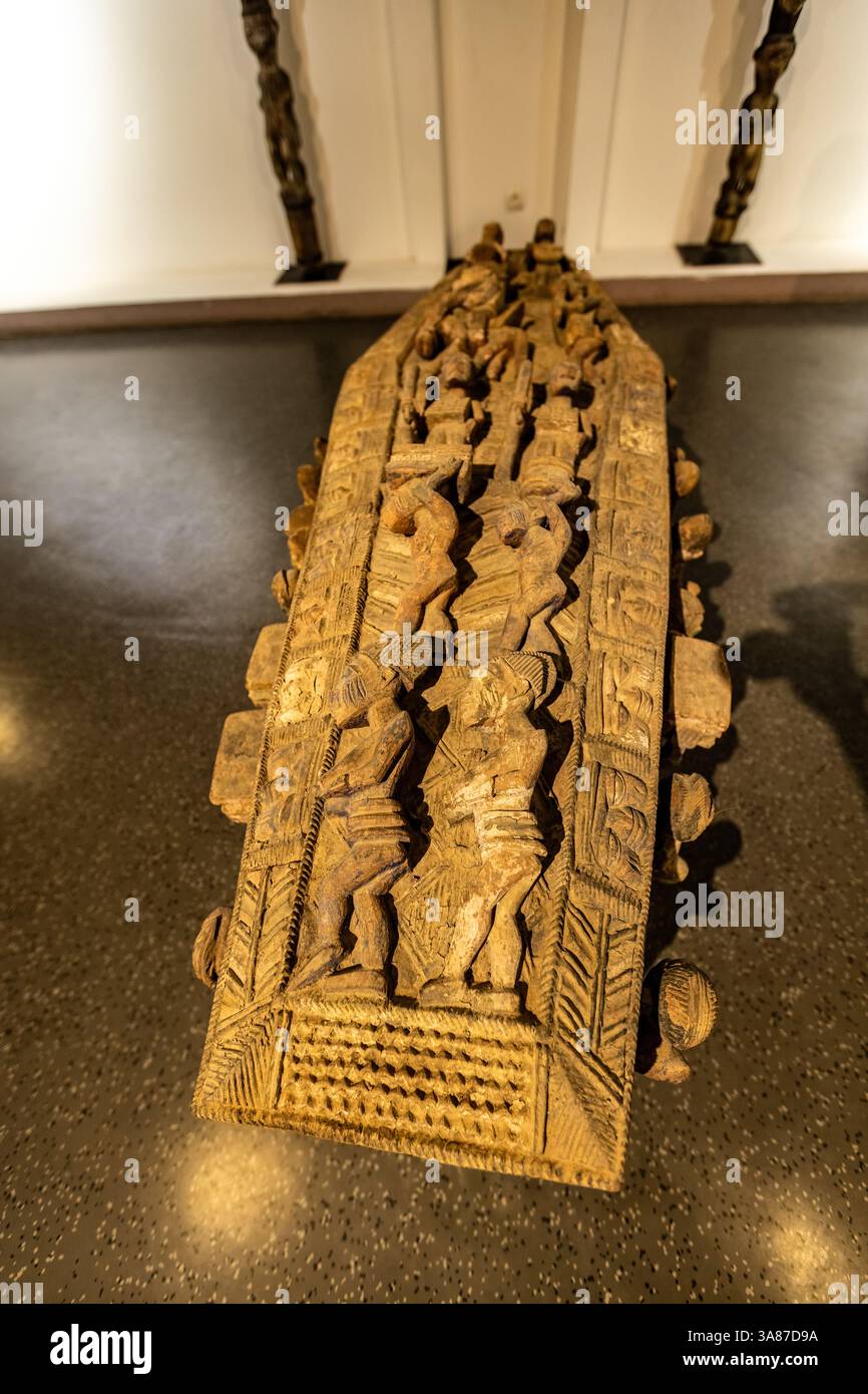 Wooden historical artifacts in the African Museum of Black ...