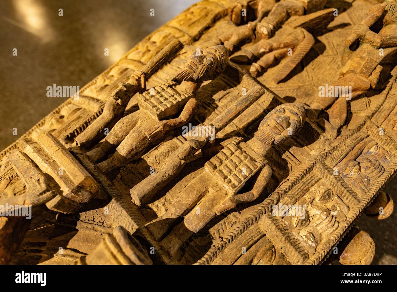 Wooden historical artifacts in the African Museum of Black ...