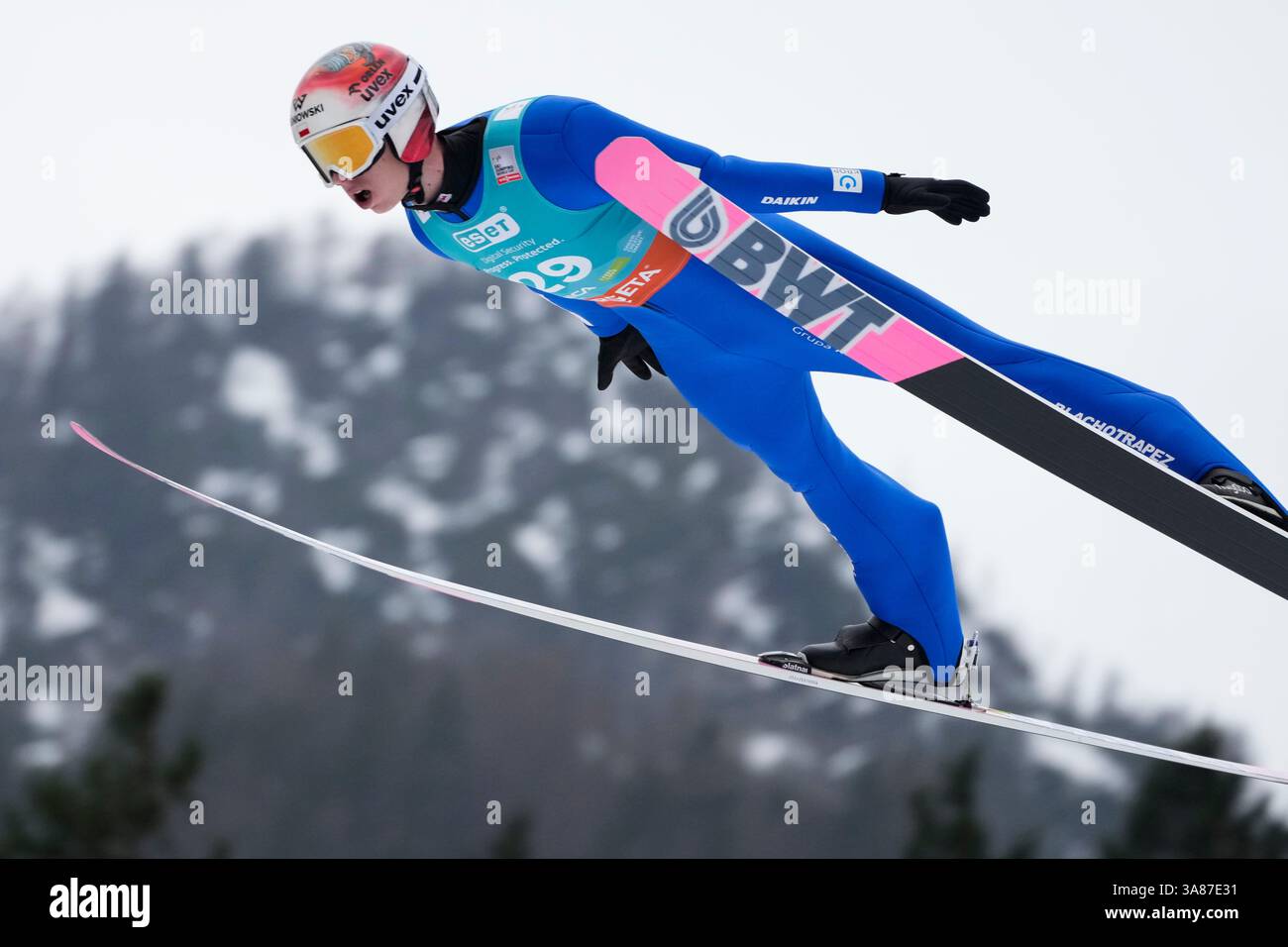 Poland's Pawel Wasek competes during HS240 individual ski flying event ...