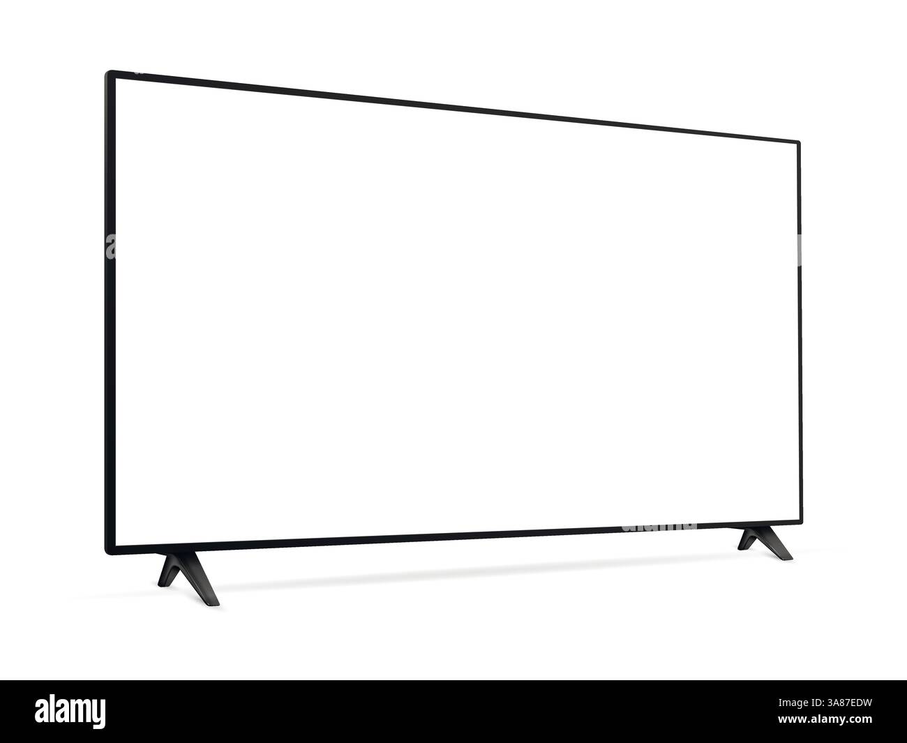 Realistic tv screen. Smart tv mockup. Blank television template. Vector ...