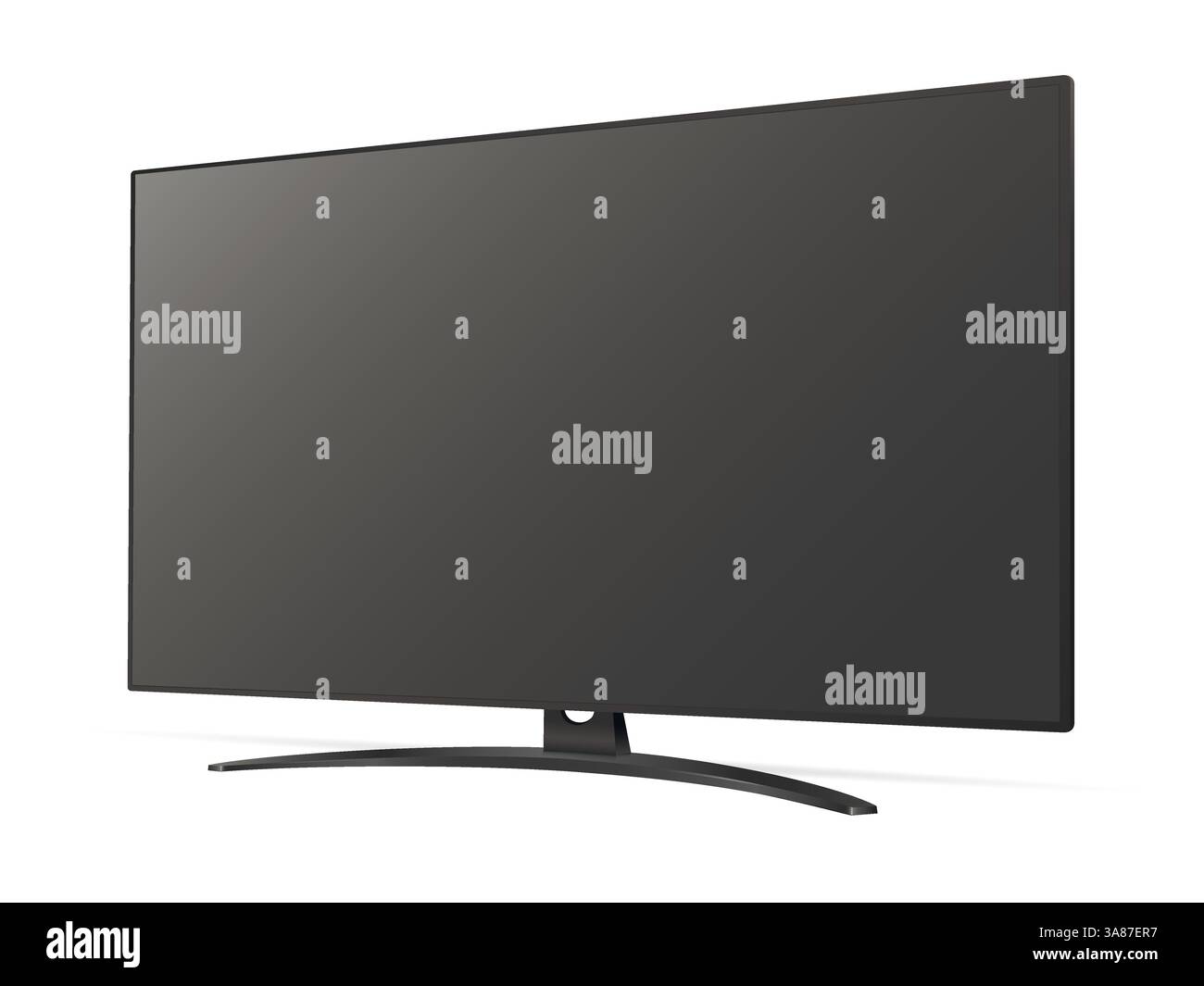 Realistic tv screen. Smart tv mockup. Vector illustration Stock Vector ...