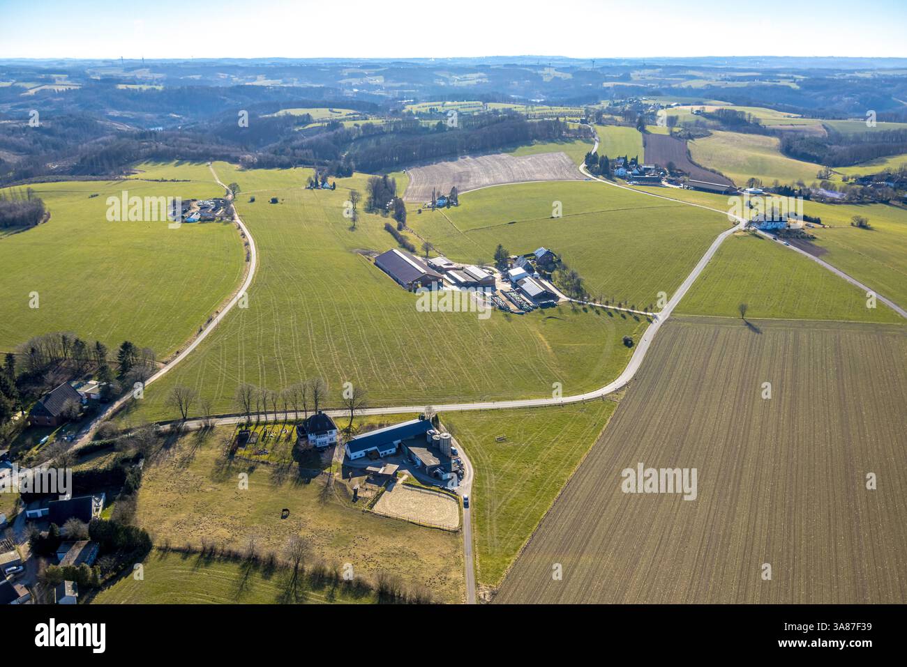 Luftbild, Kotten In der Sylbach und landwirtschaftlicher Hof ...