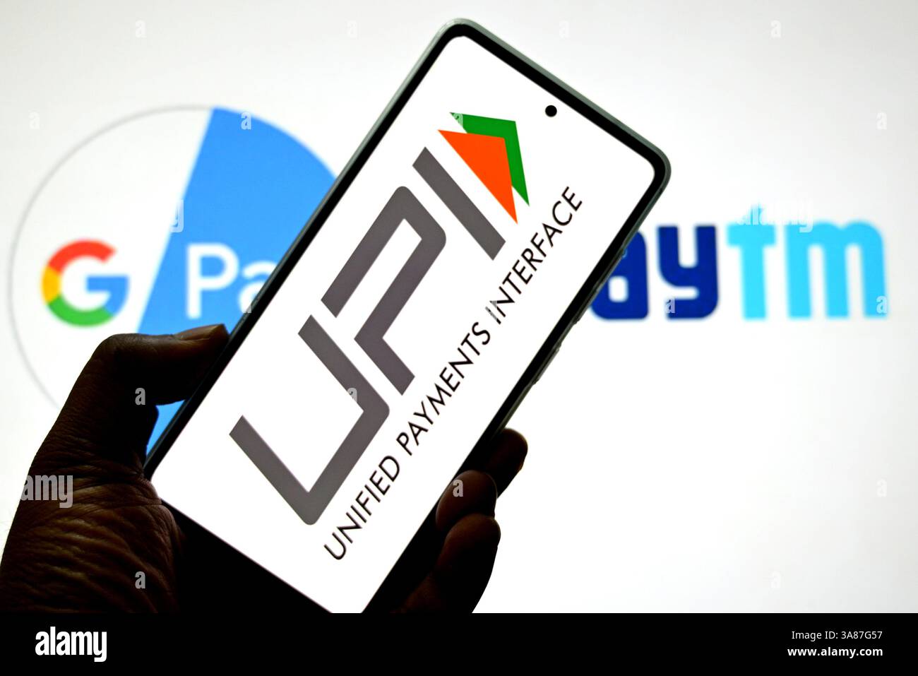In this photo illustration, an UPI logo is seen displayed on a ...
