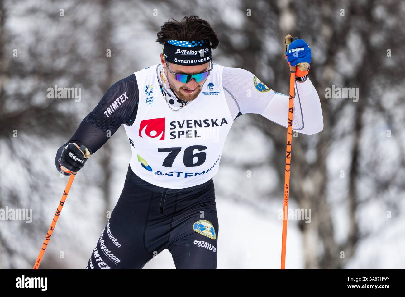 Kiruna, Sverige. 28th Mar, 2025. 250328 Adam Persson, Östersunds Sk ...