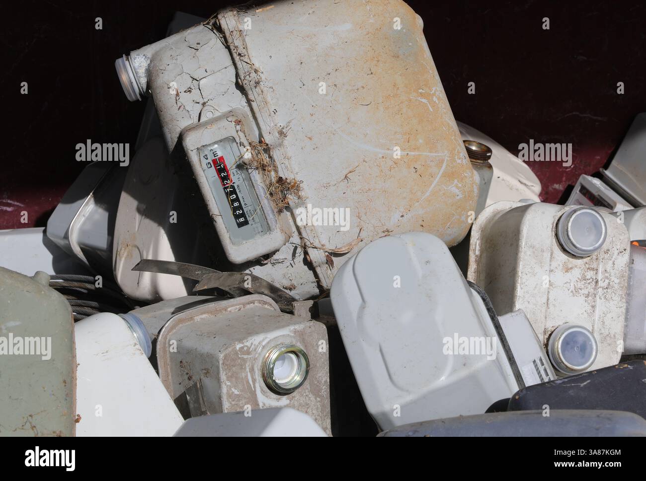 very old methane gas meter decommissioned ideal concept for the ...
